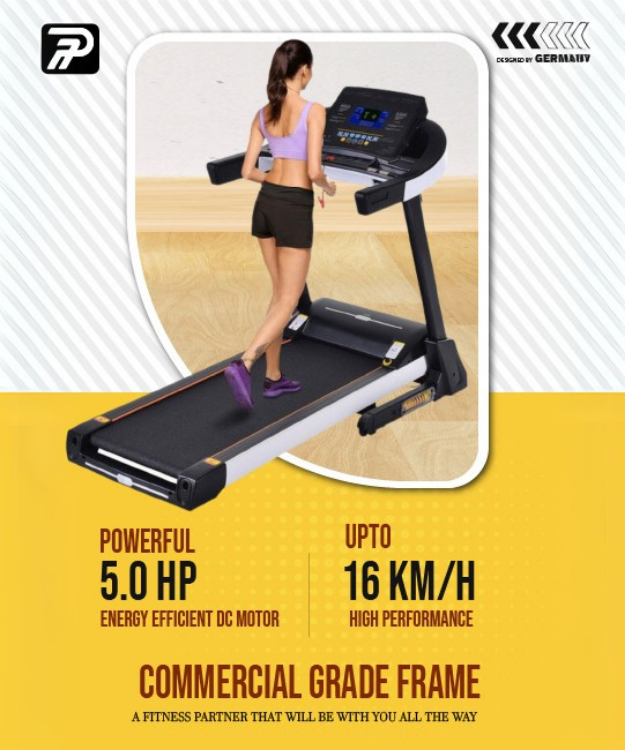 PT-600 Semi Commercial DC Motorised Treadmill | Durable
